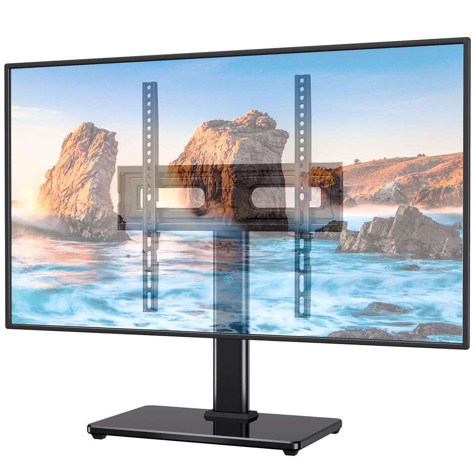 Perlesmith Universal Swivel Tabletop TV Stand Fits 32" to 60" TV's, Ma