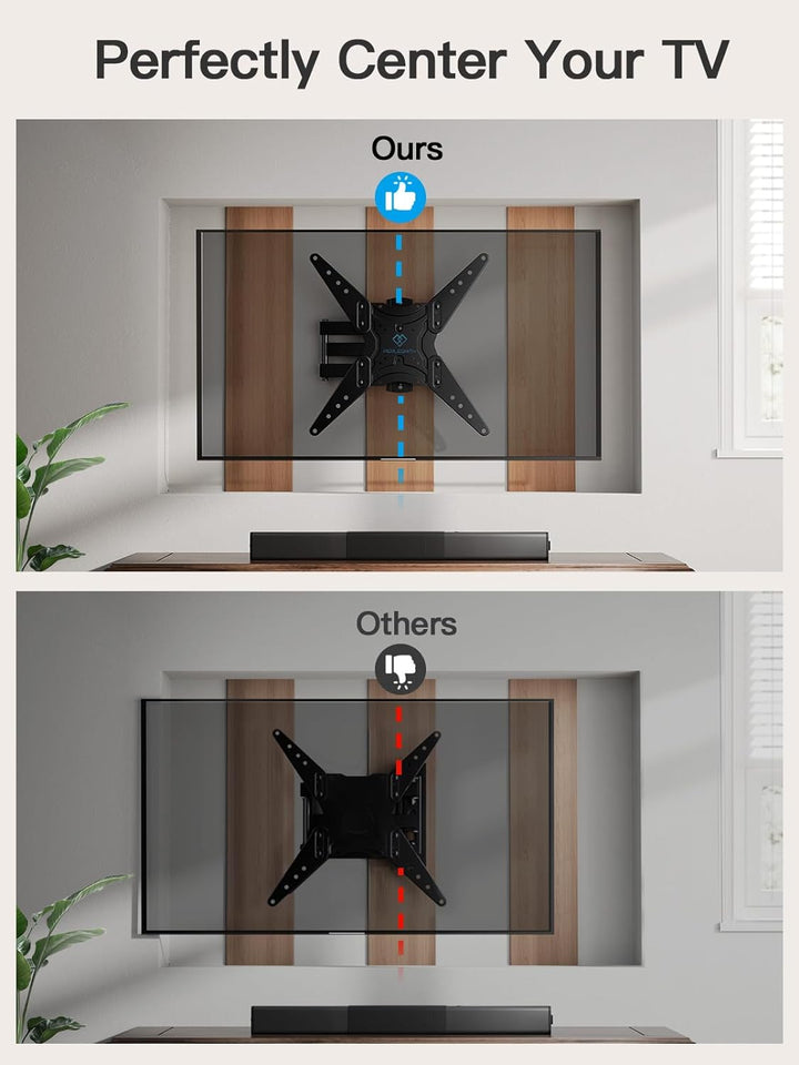 Full Motion TV Wall Mount For 26" To 60" TVs